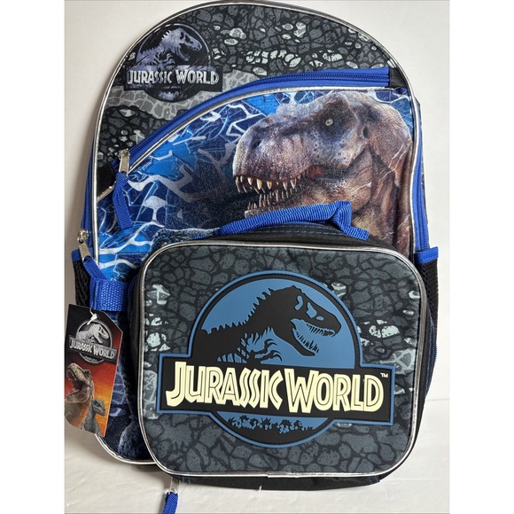 Bags | Jurassic World Backpack And Lunch Bag Set 17x13 In New | Poshmark